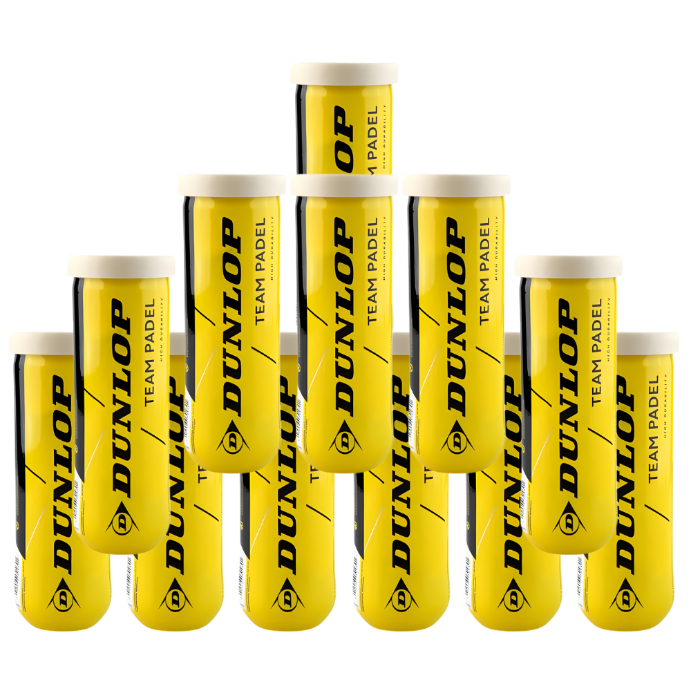 PACK DE 12 TUBES DE BALLES DUNLOP TEAM PADEL | Balles de padel